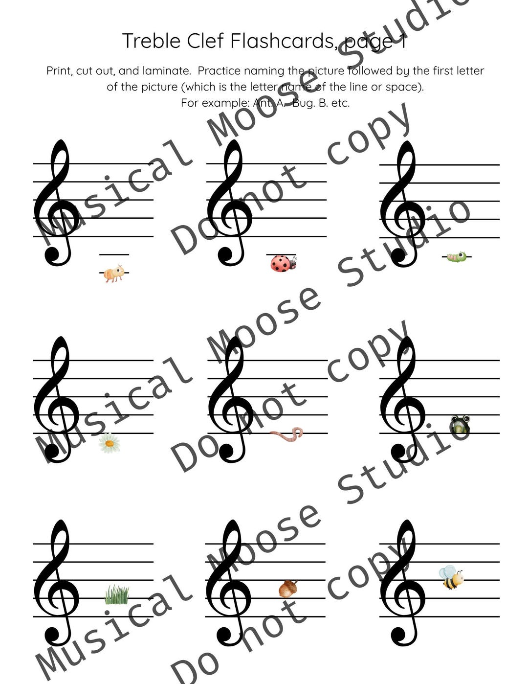 Music Flashcards. Treble Staff. Bass Staff. Music Education. Notes and ...