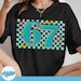 Checkered Six Seven 6 7 Meme, Funny Six Seven 67 Meme Gen Alpha Slang ...