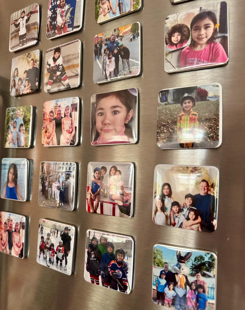9 Custom Photo Magnets, Fridge Decal, Memory Magnets, Personalized ...