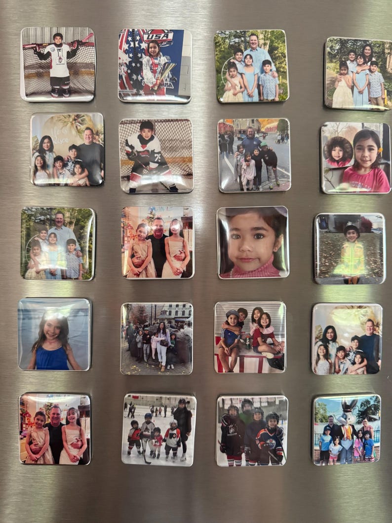 9 Custom Photo Magnets, Fridge Decal, Memory Magnets, Personalized ...
