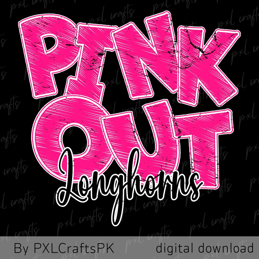 Pink Out Longhorns Png, Longhorns Png, Game Day Png, Longhorns Mascot ...