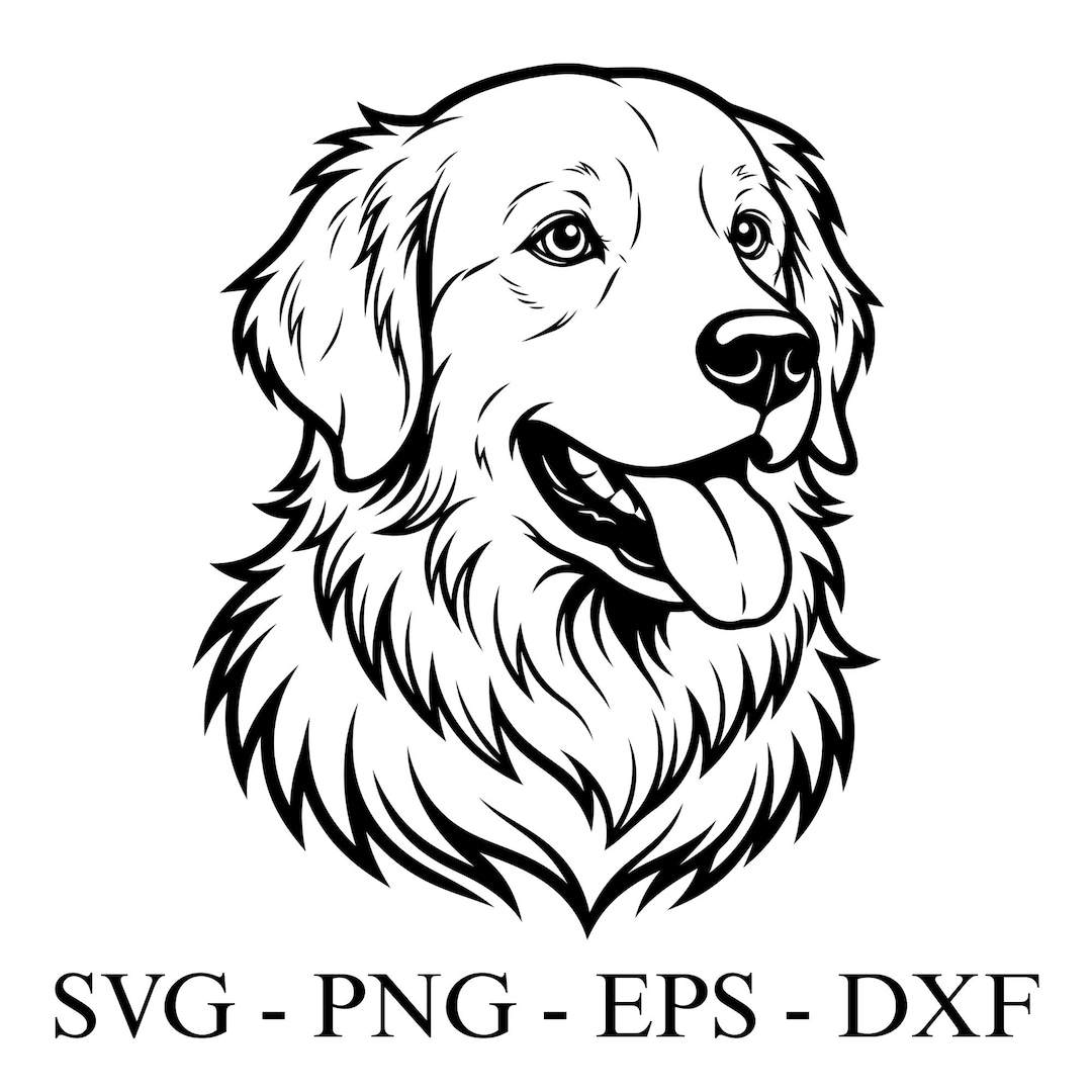 Golden Retriever Svg, Golden Retriever Illustrations, Dog Silhouettes ...