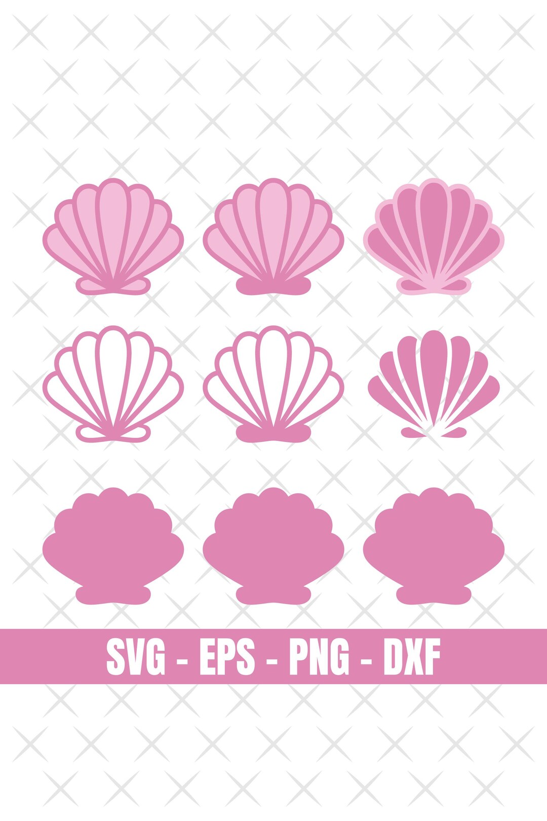 Seashell, Seashell Svg, Solid Seashell, Layered Seashell Svg, Sea Shell ...