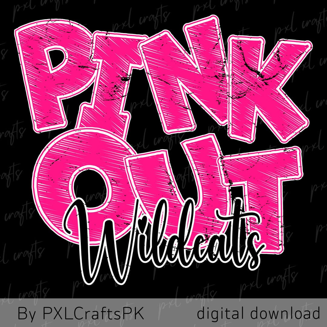 Pink Out Wildcats Png, Wildcats Png, Game Day Png, Wildcats Mascot Png ...