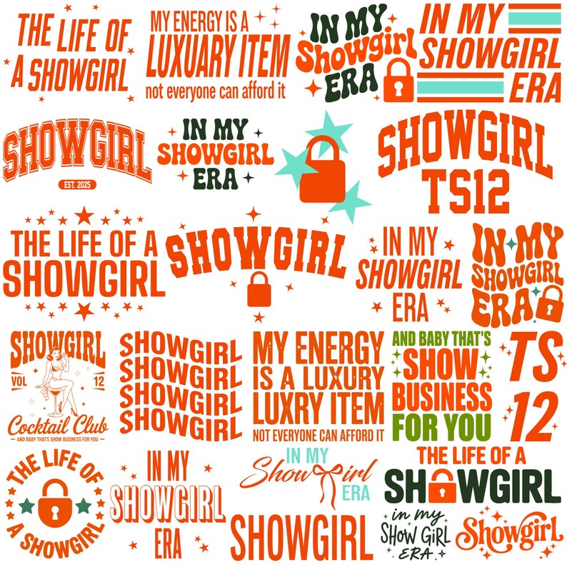 Showgirl Svg Png Bundle, in My Showgirl Era PNG, Showgirl Shirt Design ...
