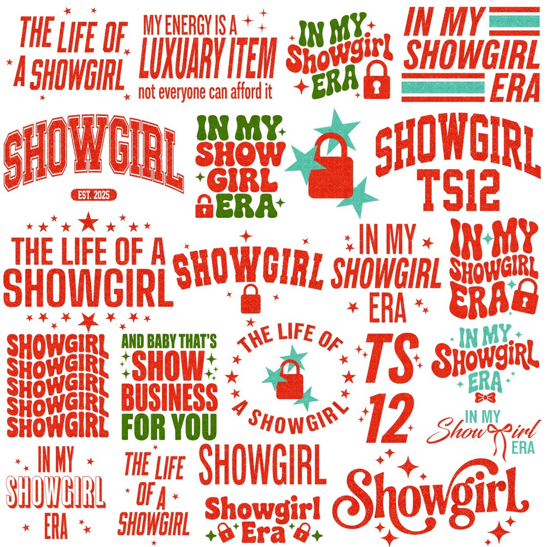 Showgirl Svg Png Bundle, in My Showgirl Era PNG, Showgirl Shirt Design ...