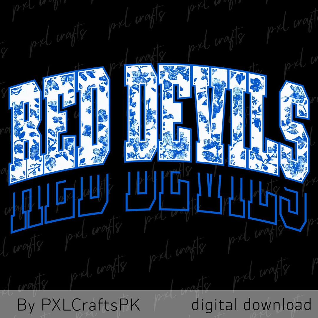 Red Devils Png, Floral Bow Png, Game Day Sport Toile, School Spirit ...