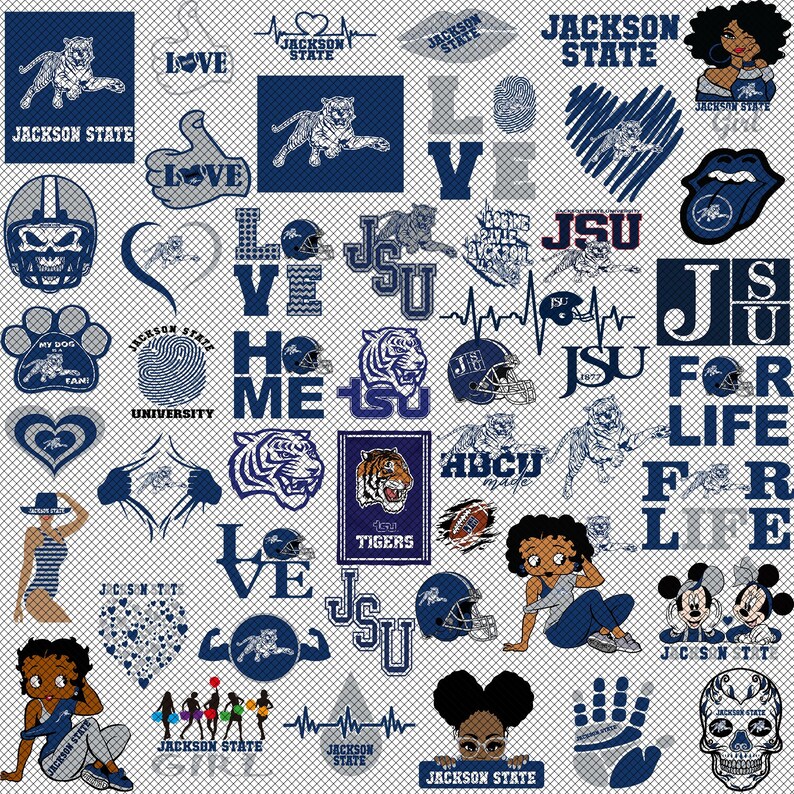 Jackson State University Tigers SVG, JSU Theeilove, Jackson State ...
