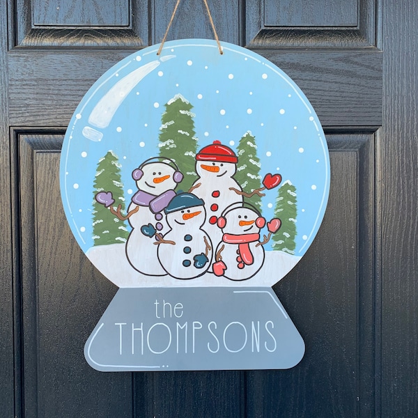Personalized Snowman Snow Globe - Etsy