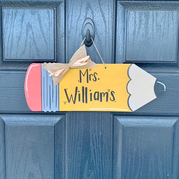 Door Hangers Teacher appreciation Paper and Pencil door hanger door ...