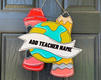 Personalized Teacher Door Hanger Back to School Gift - Etsy