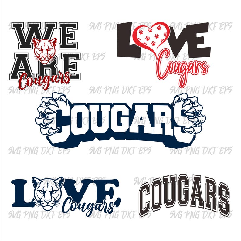 Cougars SVG, 30 Cougars SVG Bundle, Cougars Cutfile, Cricut, Mascot ...