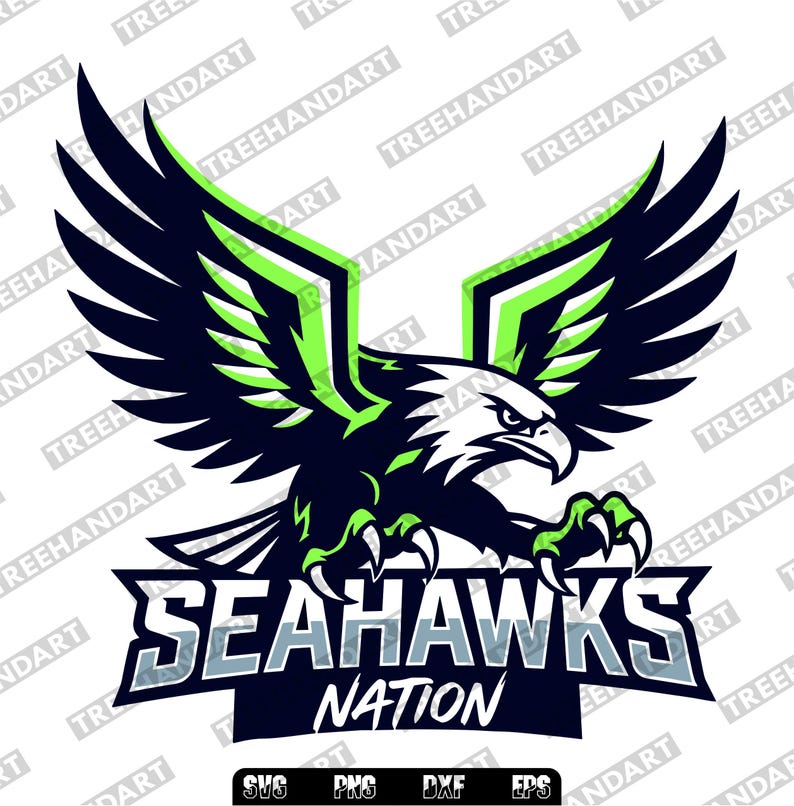 Seahawks SVG : Football School Mascot, Sport, Png, Eps, Dxf (digital ...