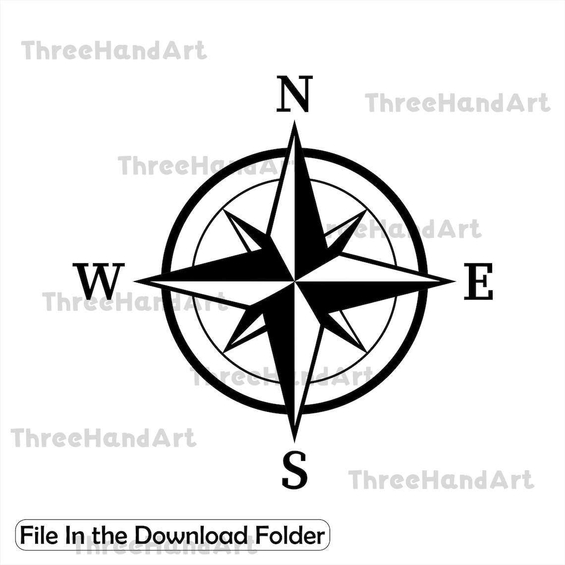 Boussole SVG, rose des vents PNG, boussole nautique DXF, Svg nord sud ...