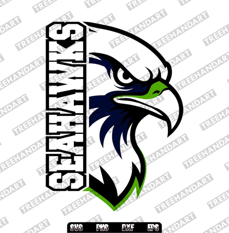 Seahawks SVG : Football School Mascot, Sport, Png, Eps, Dxf (digital ...