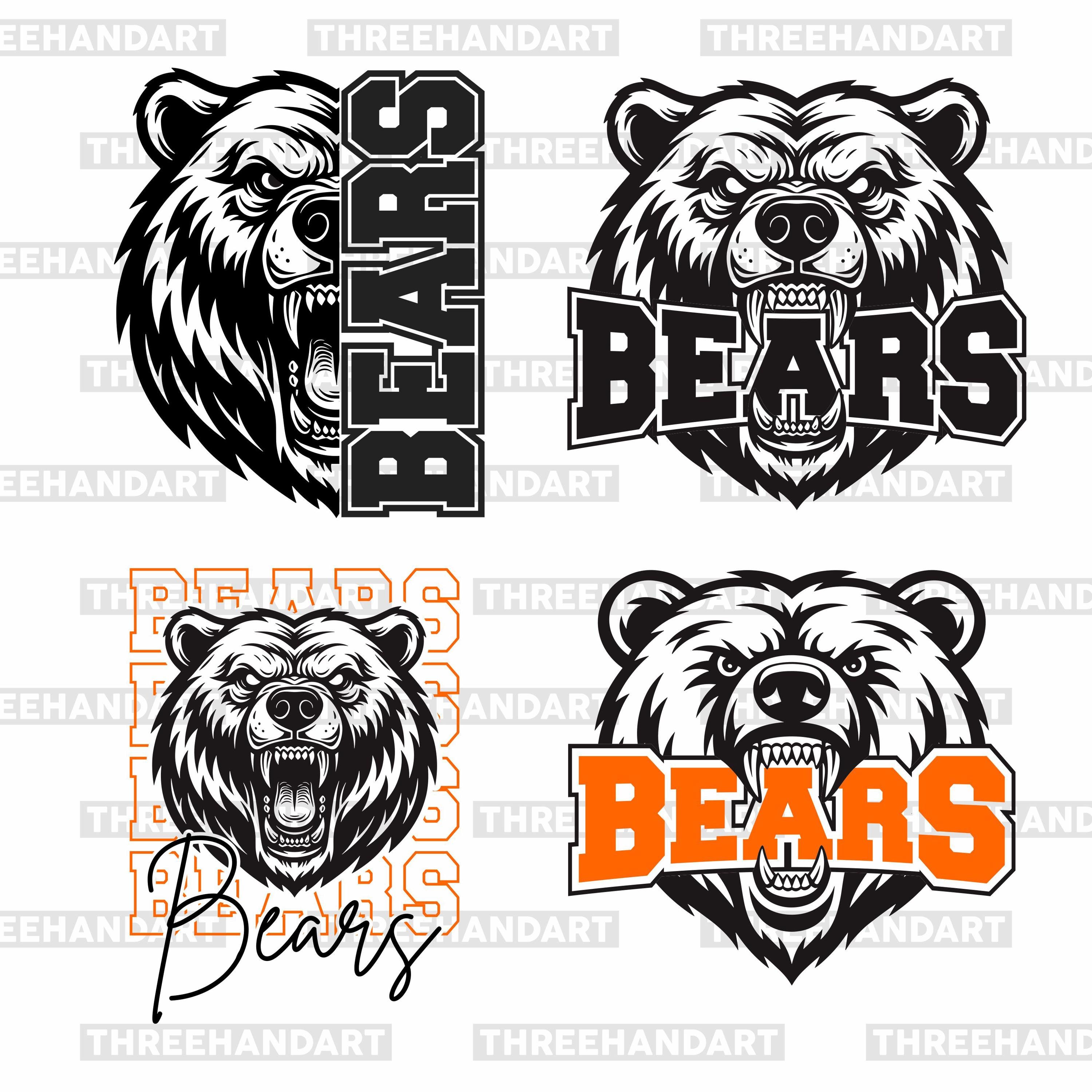 Bears SVG Bundle, School Mascot Clipart (digital Files) - Etsy