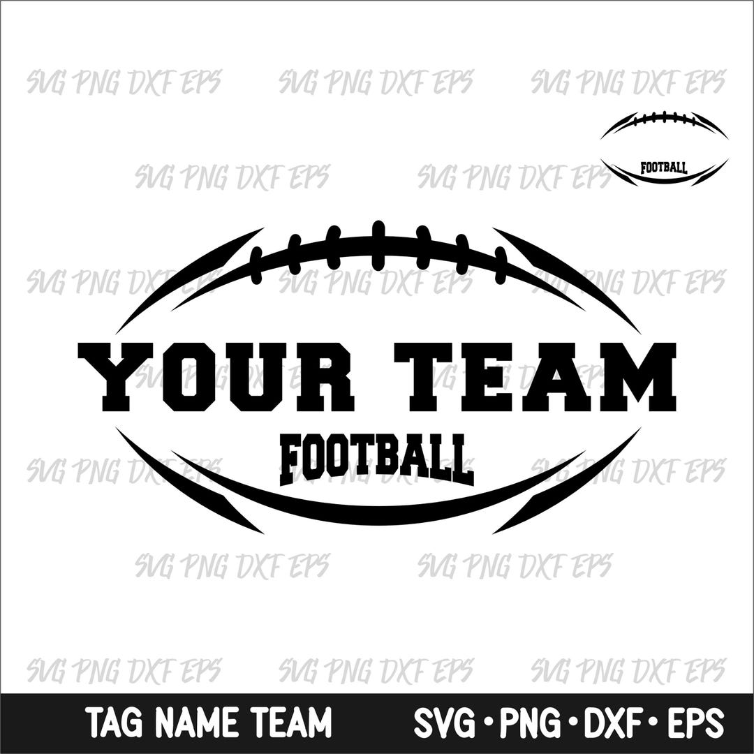 Custom Football Team Name SVG | Cricut, Silhouette (digital Files) - Etsy