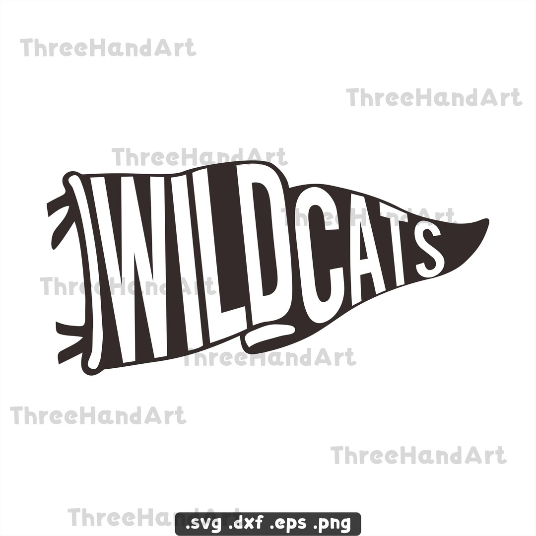 Wildcats Pennant Svg, Mascot Pennant Wildcats Svg, Flag Wildcats Svg ...