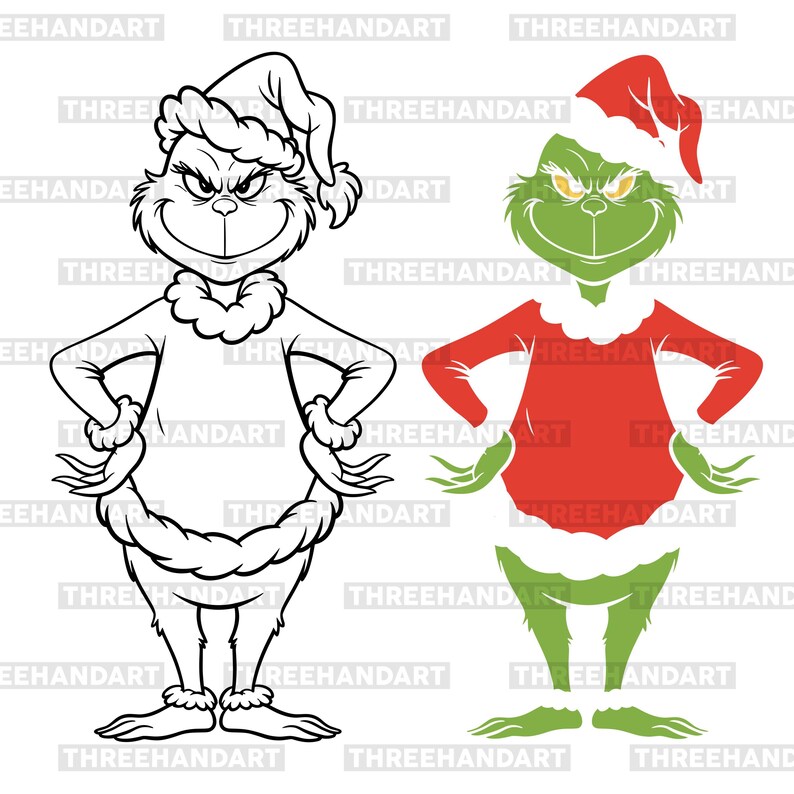 Grinch Boy Svg, Grinch Svg, Grinch Christmas SVG, Grinch Faces, Clipart ...