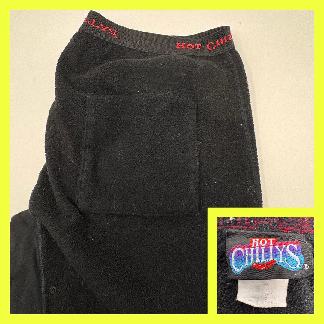 Vintage Hot Chillys Fleece Thermal Base Layer Pants - Made in USA Size ...