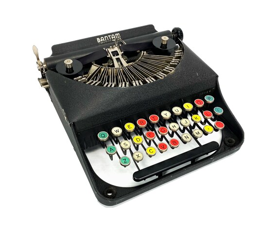 Antique Bantam Typewriter With Color Glass Keys by Remington | Etsy