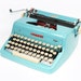 Turquoise Typewriter Royal Quiet Deluxe Manual With Case Working ...