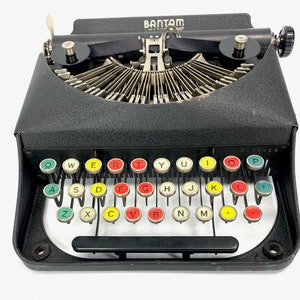 Antique Bantam Typewriter With Color Glass Keys by Remington | Etsy