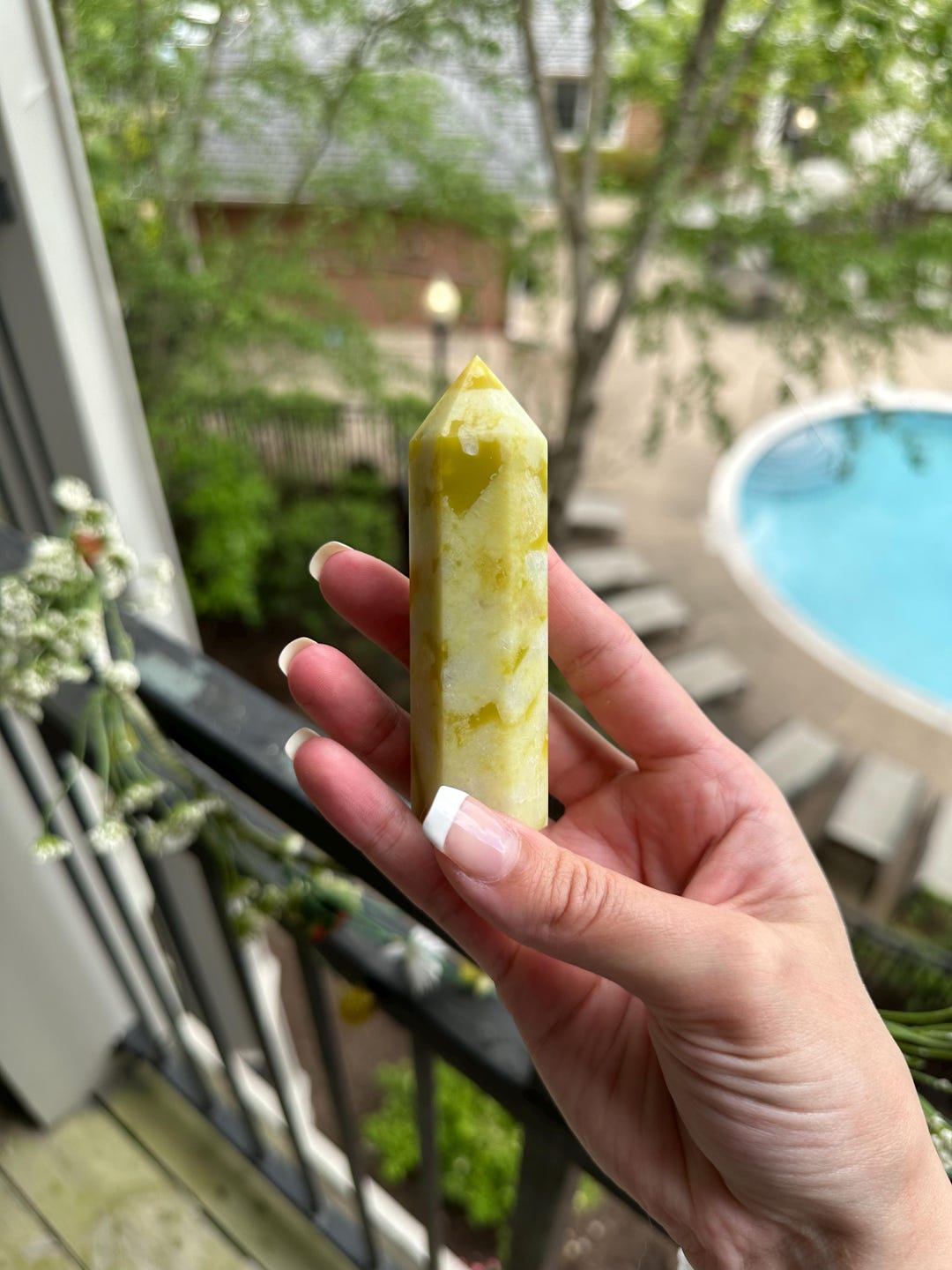 Serpentine Jade Tower | Bright Green Jade Point - Etsy