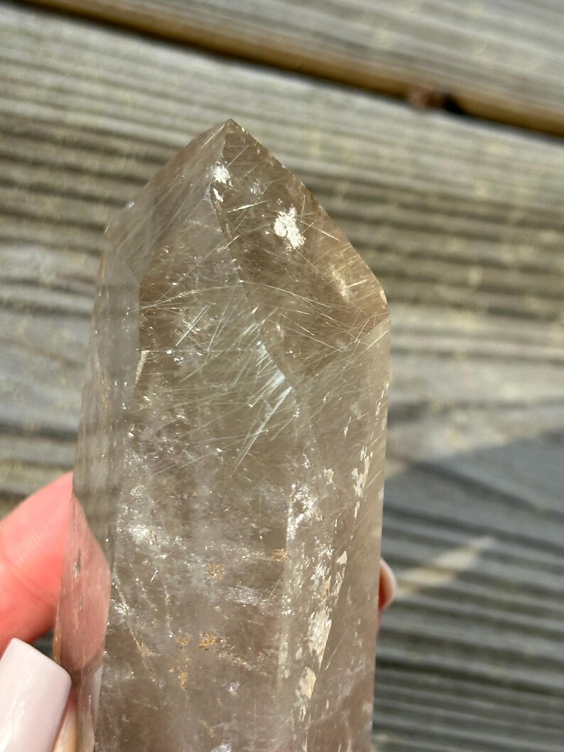 Rutilated Smoky Quartz Tower | Polished Tower With Golden Rutile ...