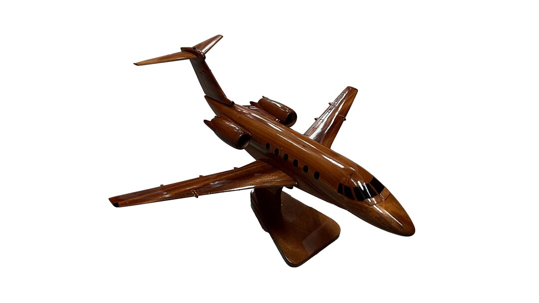 Hawker 800 Mahogany Wood Airplane Model - Etsy