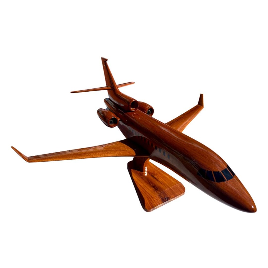 Dassault Falcon 900EX Mahogany Wood Desktop Airplane Model - Etsy