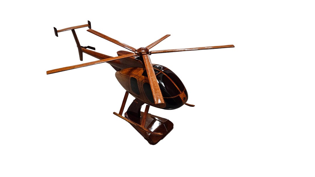 Md530 Mahogany Wood Desktop Helicopter Model - Etsy