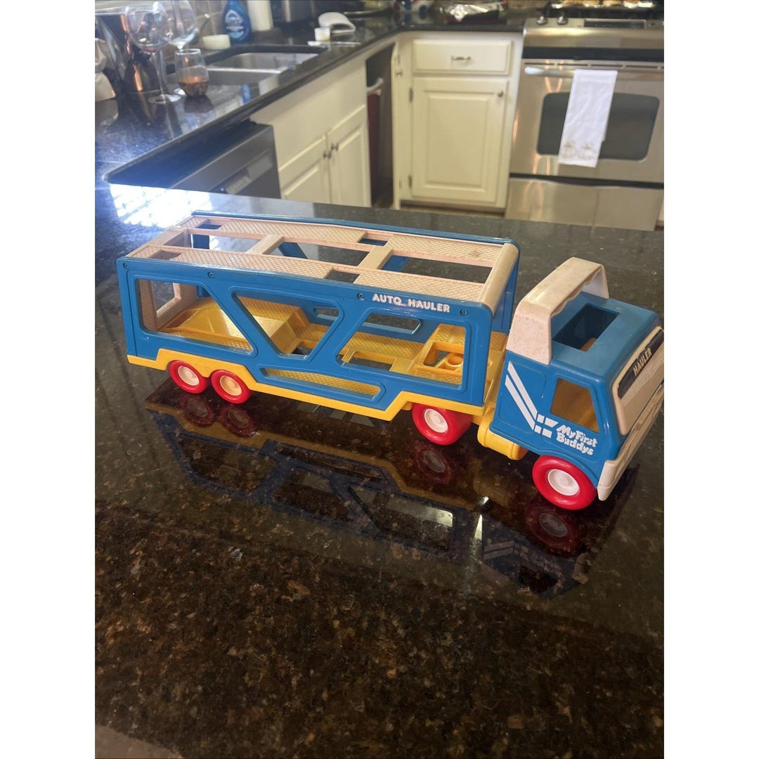 Vintage 1987 My First Buddys Buddy L Car Carrier Auto Hauler Truck 18 ...