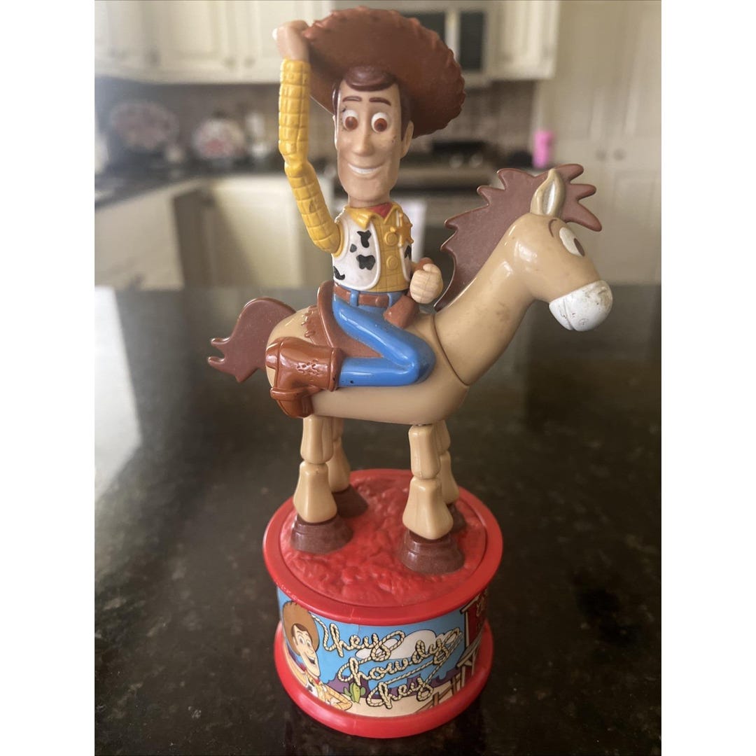 Disney Pixar Toy Story 2 Woody's Roundup Candy Dispenser Mcdonald's Toy ...