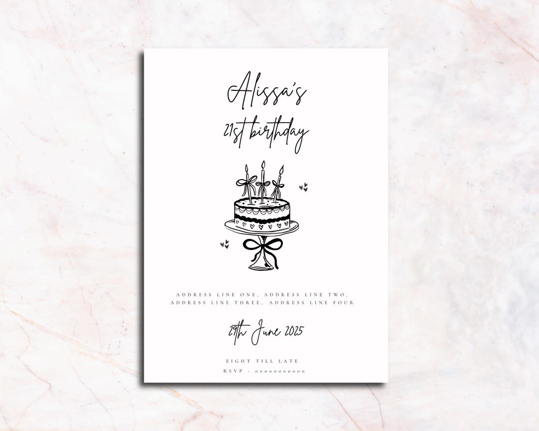 Modern Digital Birthday Invitation | Personalised Birthday Invite ...