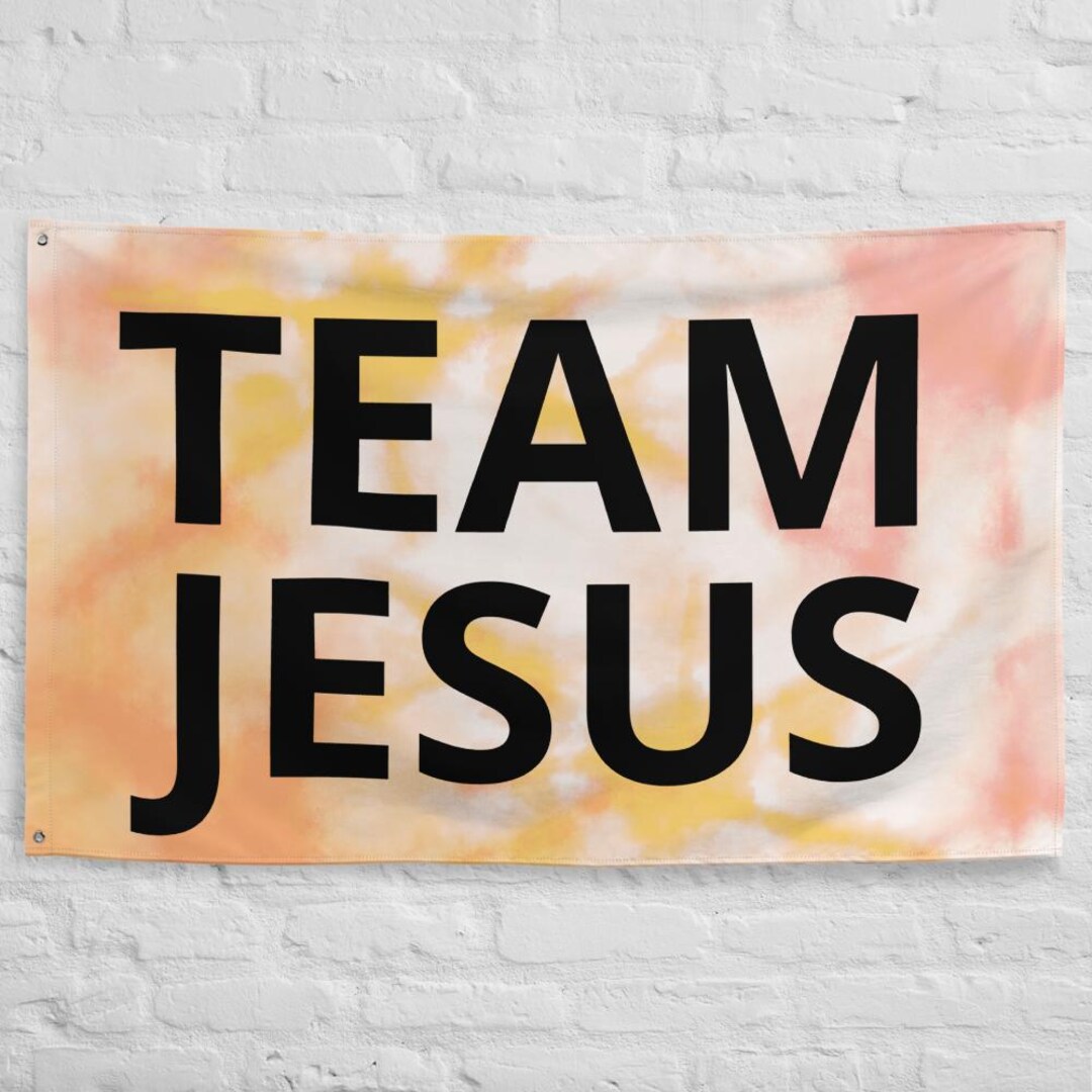 Team Jesus Flag – Christian Wall Banner – Bold Faith Decor for Church ...