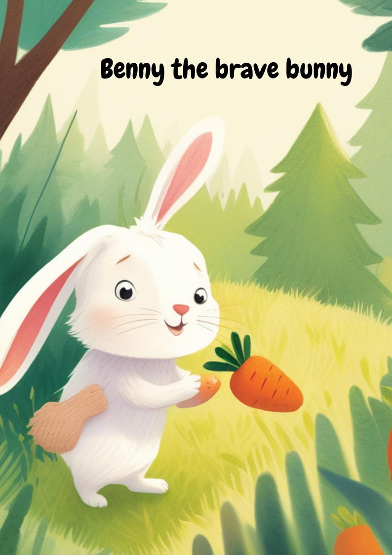 Benny the Brave Bunny - Children's Story Book, Toddler Story Book ...