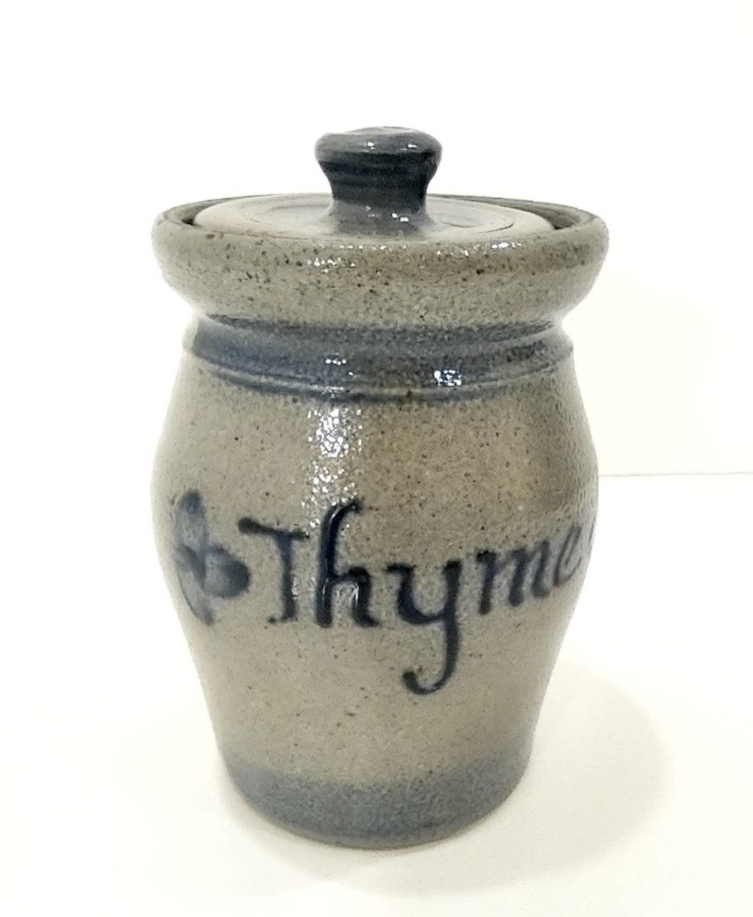 Vintage Rowe Pottery Works Stoneware Thyme Jar With Lid 1994 - Etsy