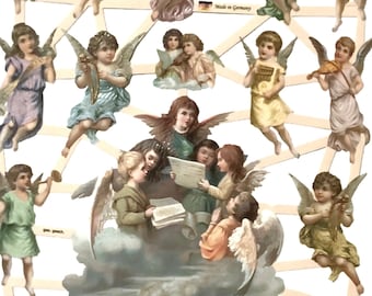 Paper Scrap Die Cut Reliefs, Vintage Angels, Victorian Scrapbook ...