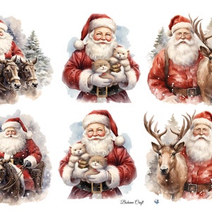 Santa Rice Paper for Decoupage: Christmas Collage (A4 Sheet) - Etsy