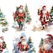 Santa Rice Paper for Decoupage: Christmas Snow Scene Collage - Etsy