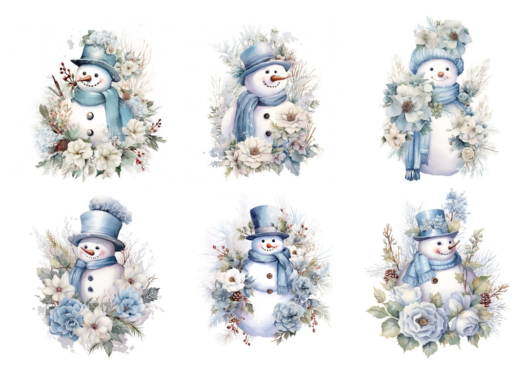 Decorative Rice Paper for Decoupage / Winter Snowman Scenes ...