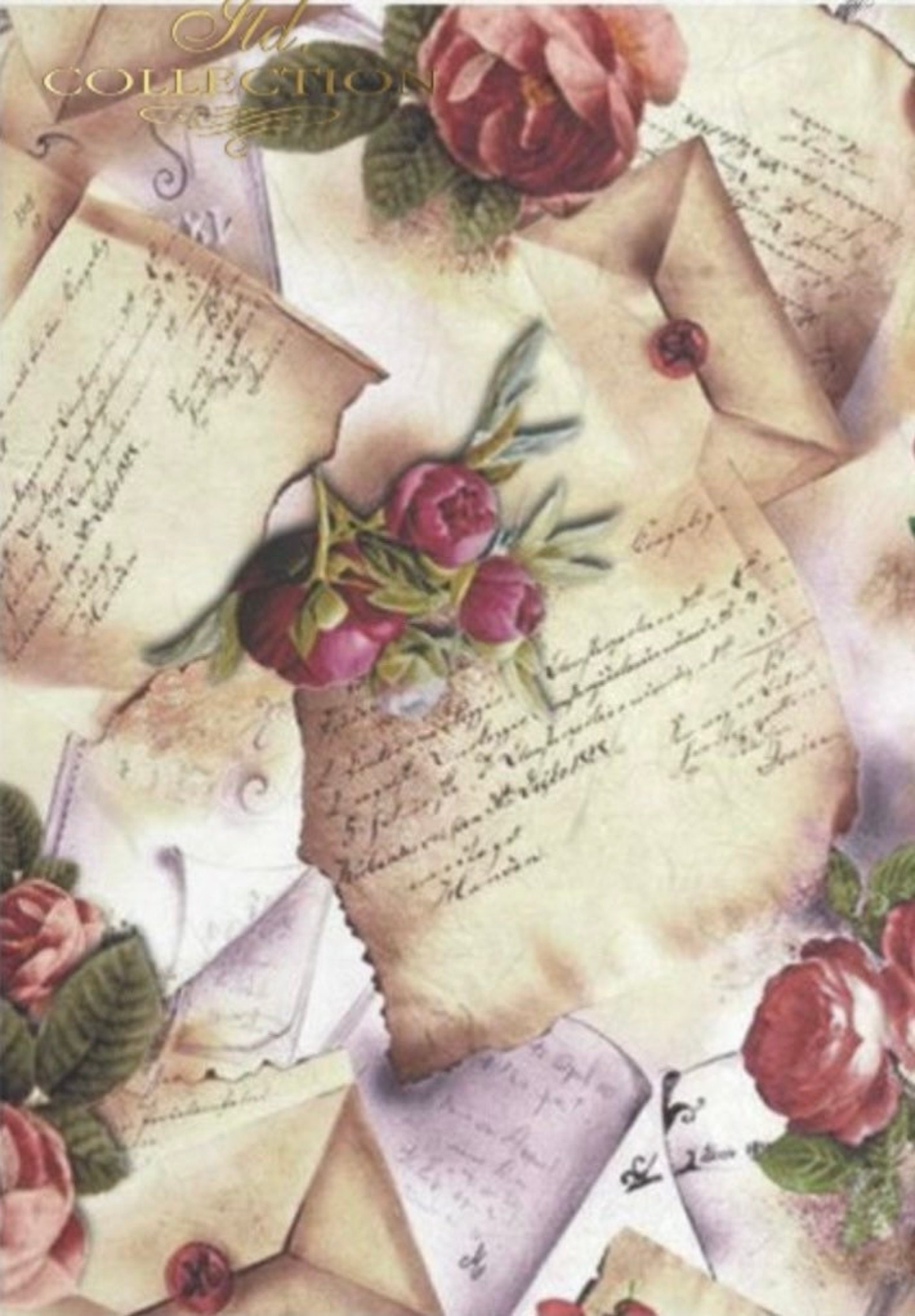 Decoupage Rice Paper Vintage Roses Paper Decorative Mulberry - Etsy