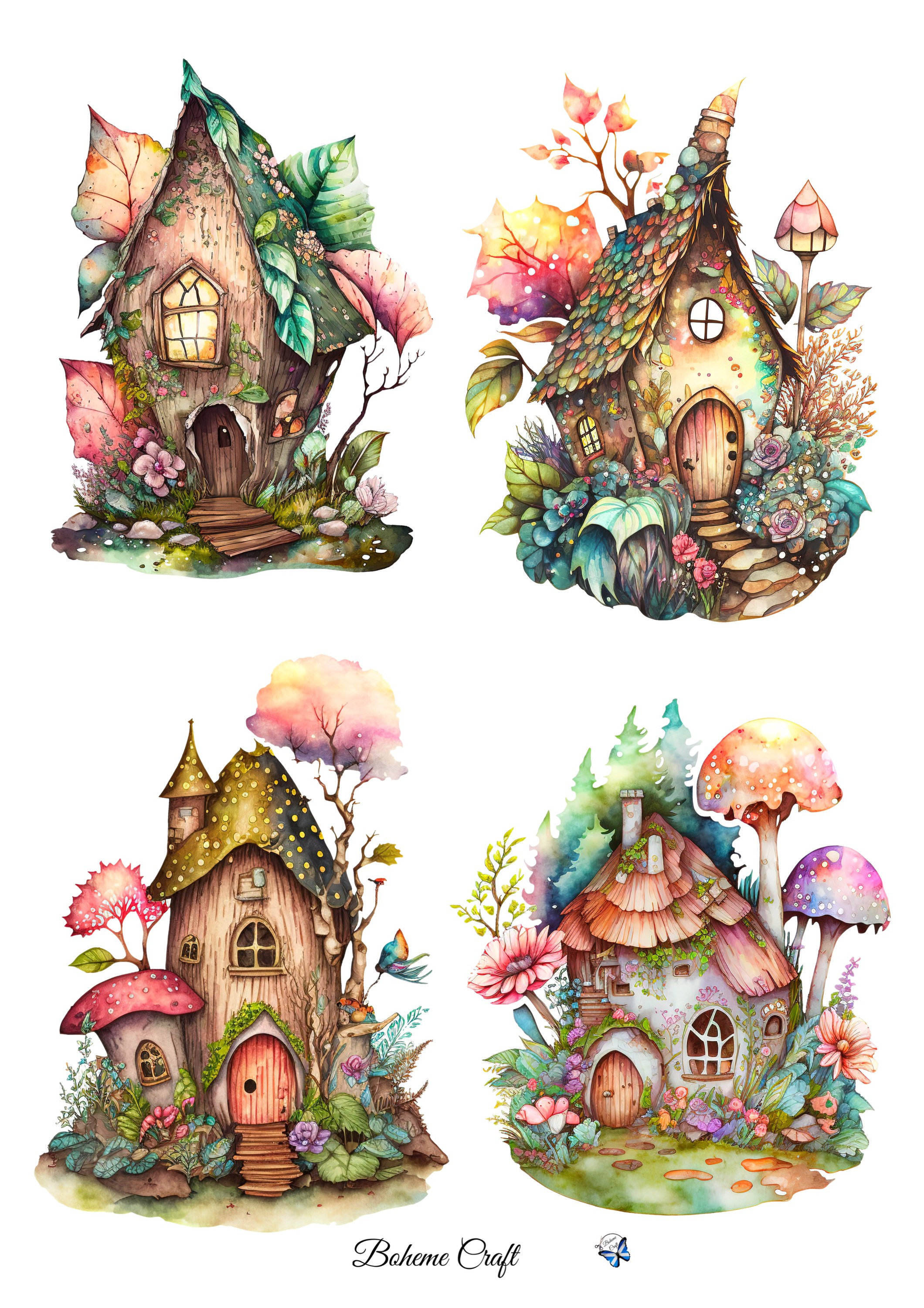 Rice Paper for Decoupage / Fantasy Fairy House / Mulberry - Etsy UK