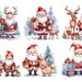 Santa Rice Paper for Decoupage, Christmas Santa on Reindeer, Mulberry ...
