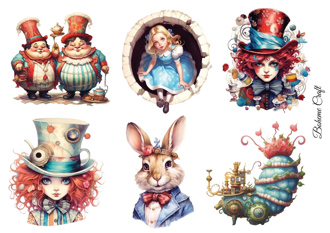 Fairytale Alice Rice Paper for Decoupage, Decorative Paper Crafts, Card ...