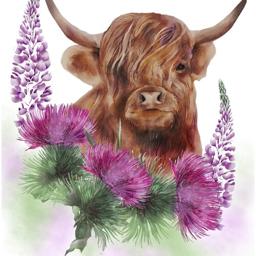 Rice Paper for Decoupage Highland Cows Collage | Etsy