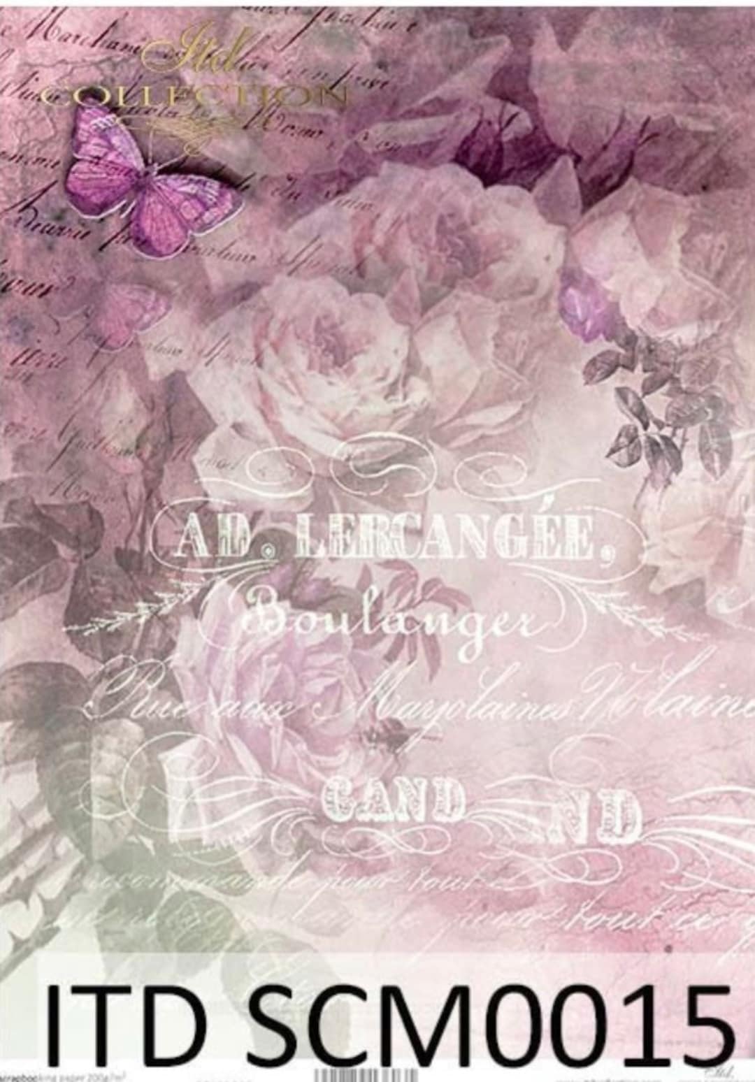 Vintage Rose Butterfly Scrapbook Paper: Shabby Chic A4 Cardstock - Etsy