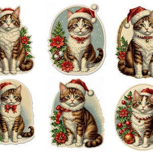 Christmas Cat Rice Paper for Decoupage, Card Making, Decorative Paper ...