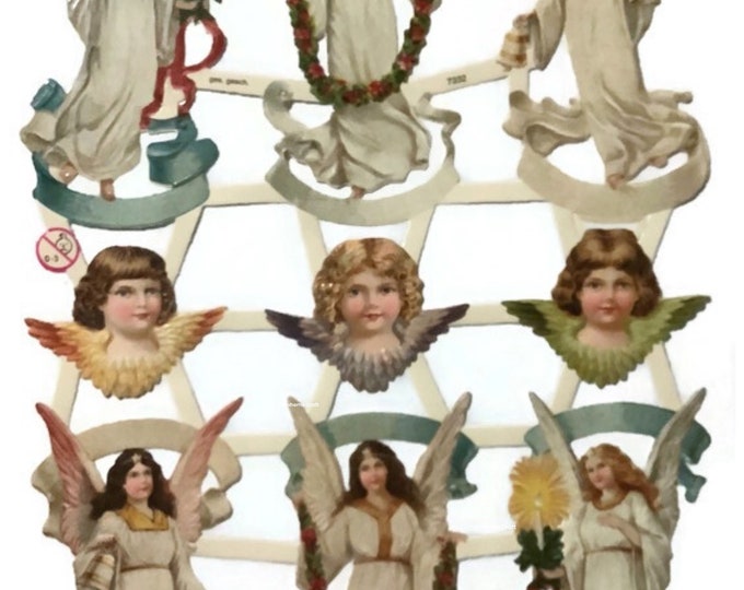Vintage German Angel Scrap Die Cuts, Victorian Scrapbook Collage - Etsy